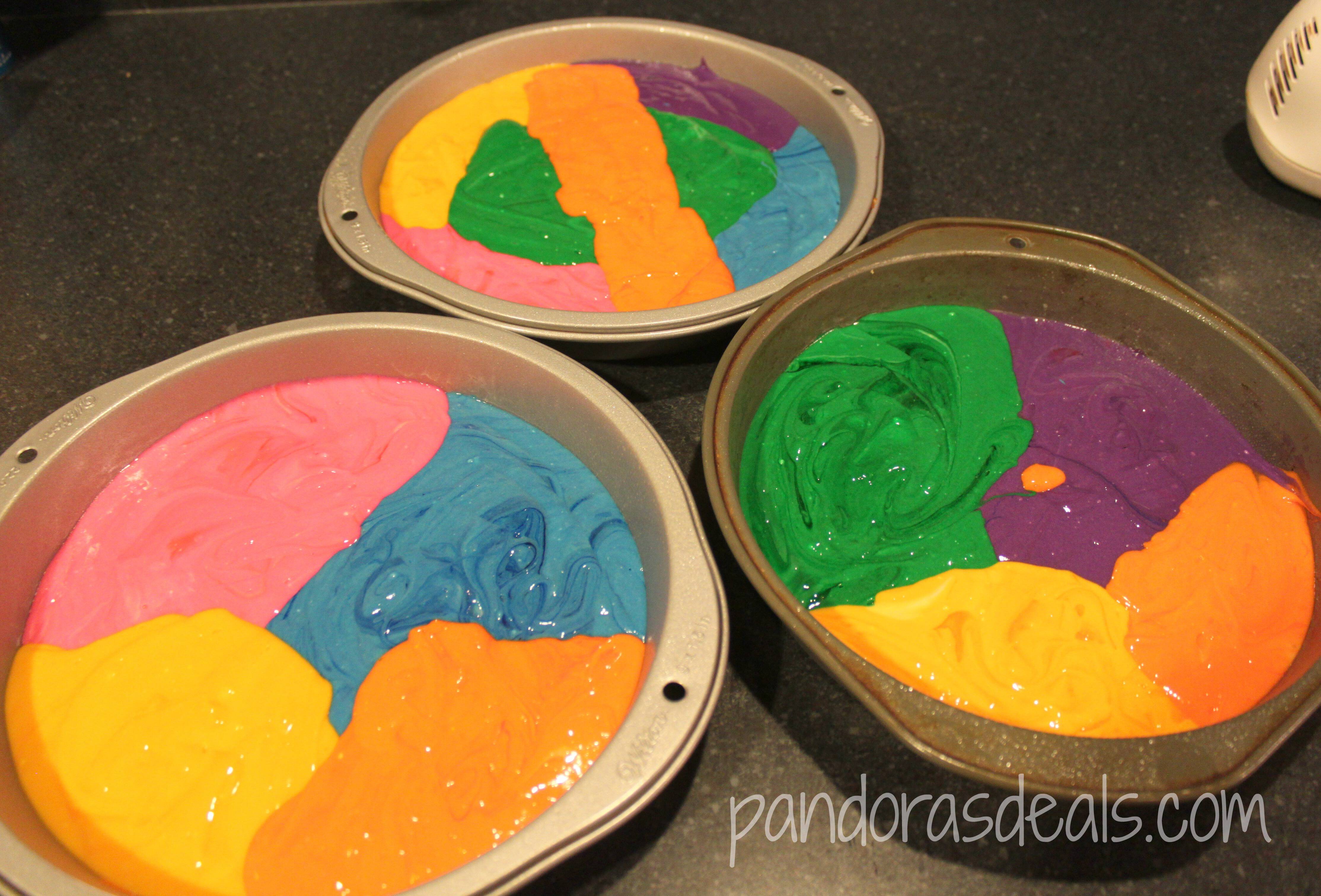 Triple Layer Rainbow Birthday Cake - Pandora's Deals