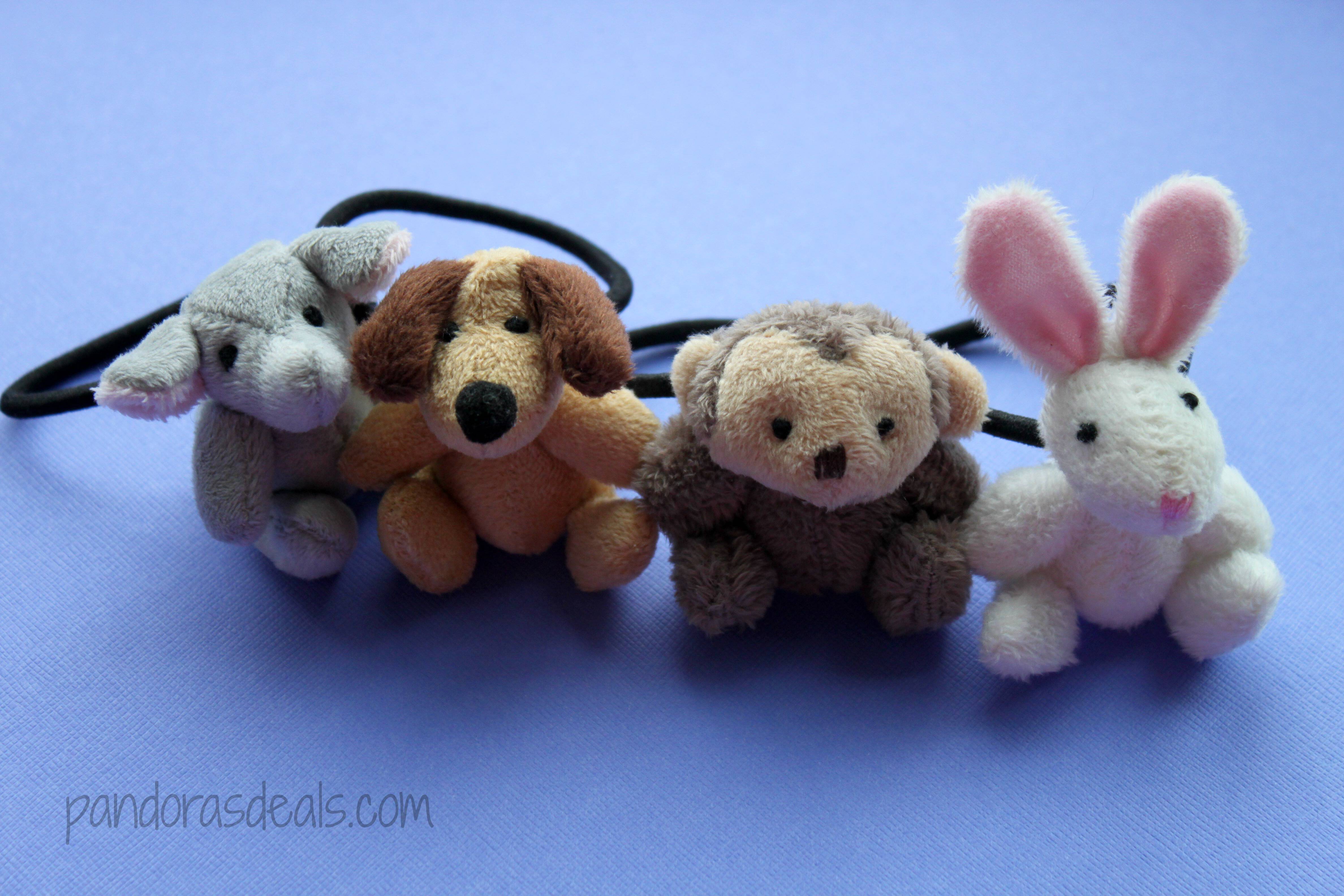 Ponytail Pals: Cuddly Critters On Elastic Hair Ties - Pandora's Deals