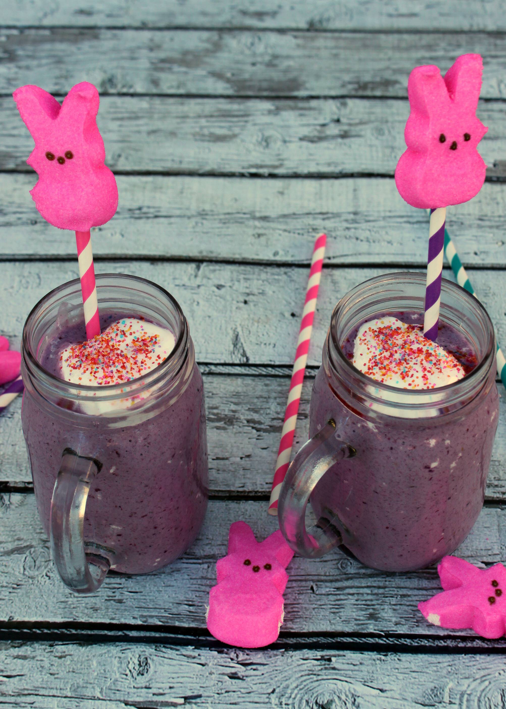 Very Berry Peeps Milkshakes - See Mom Click