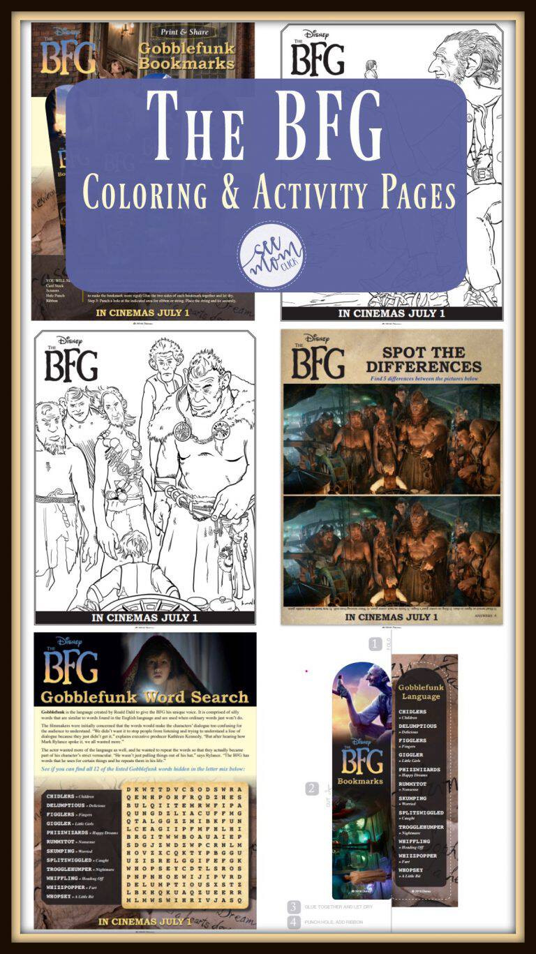 THE BFG Printable Coloring Pages - See Mom Click