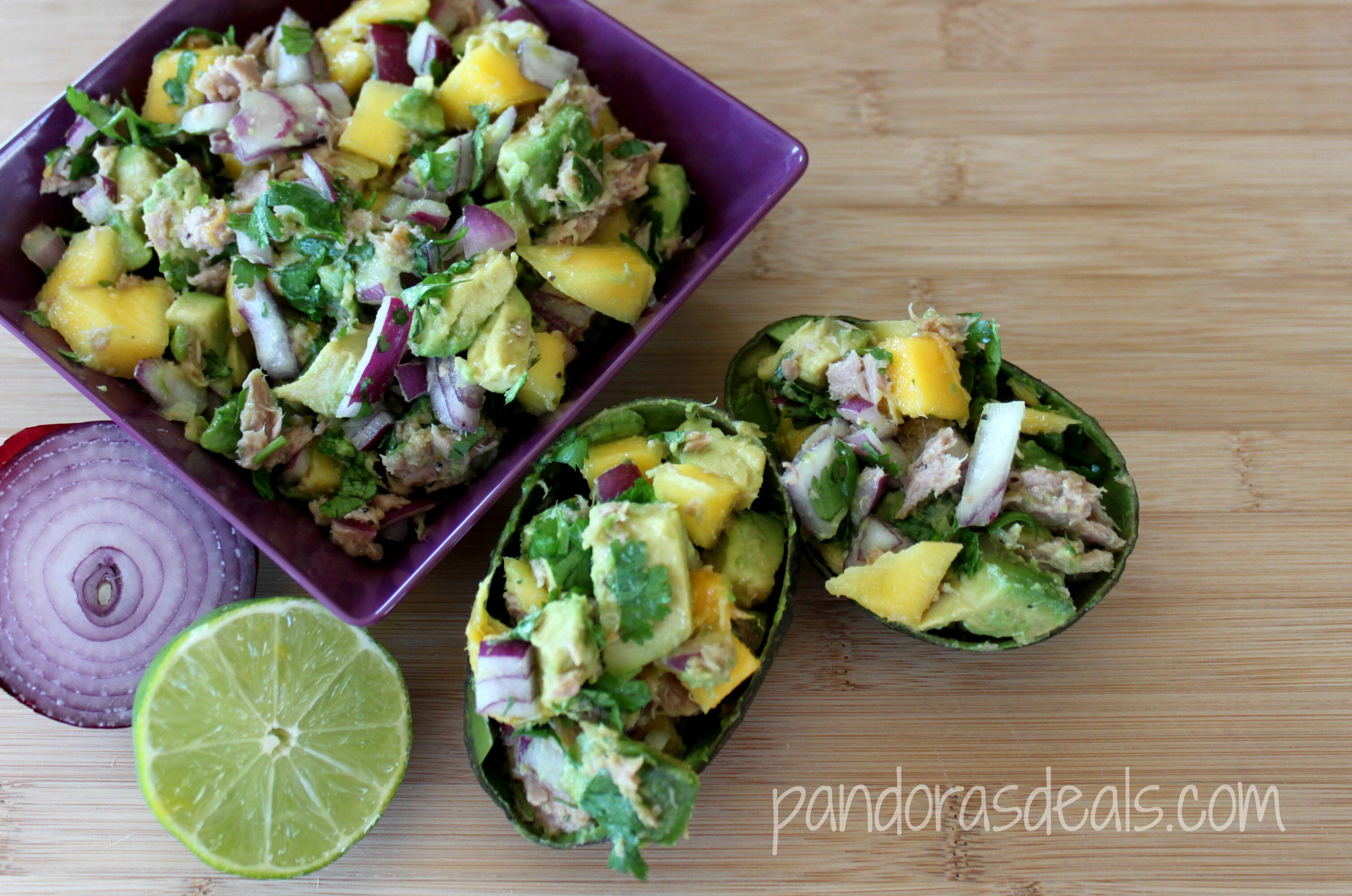 Lemon Pepper Tuna Salad With Mango - See Mom Click
