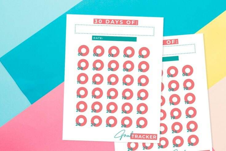 30 Day Goal Tracker: Free Printable for Any 30 Day Challenge | See Mom ...
